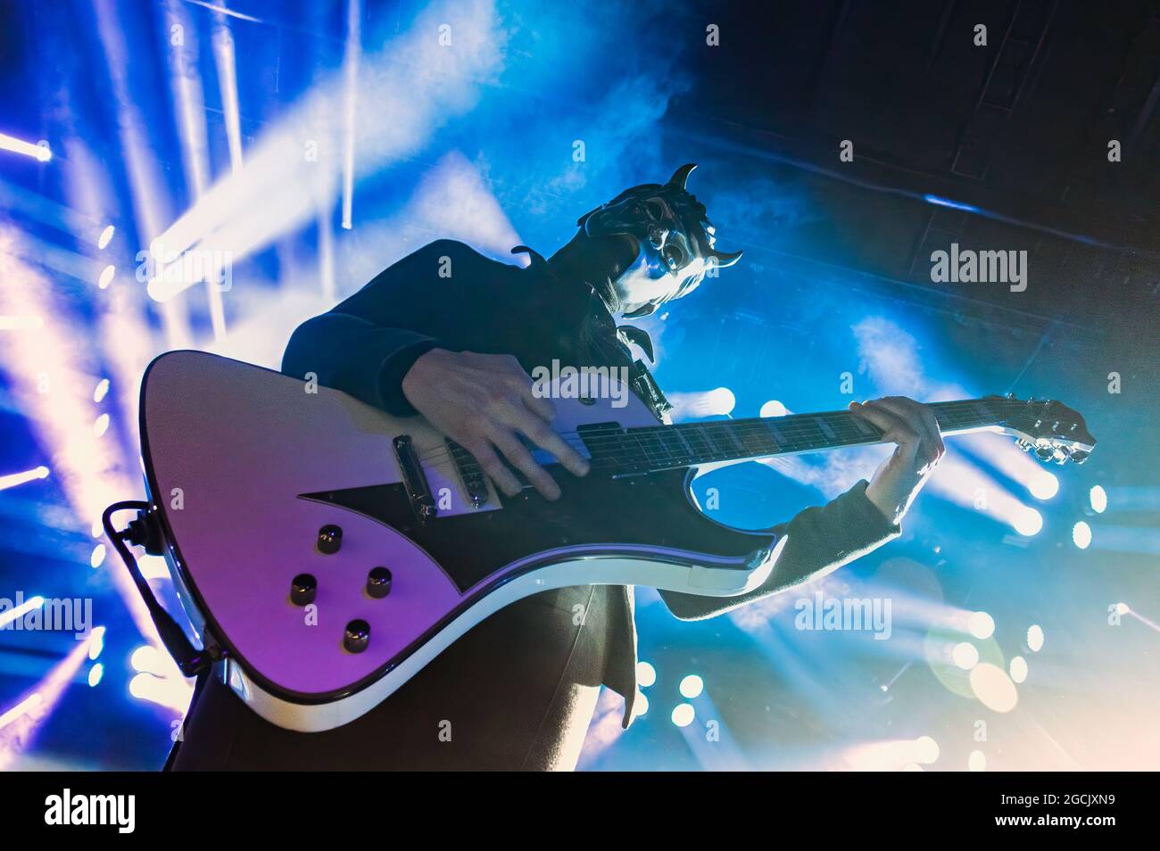 LONDON, UNITED KINGDOM - Nov 22, 2019: A guitarist ''nameless ghoul ...