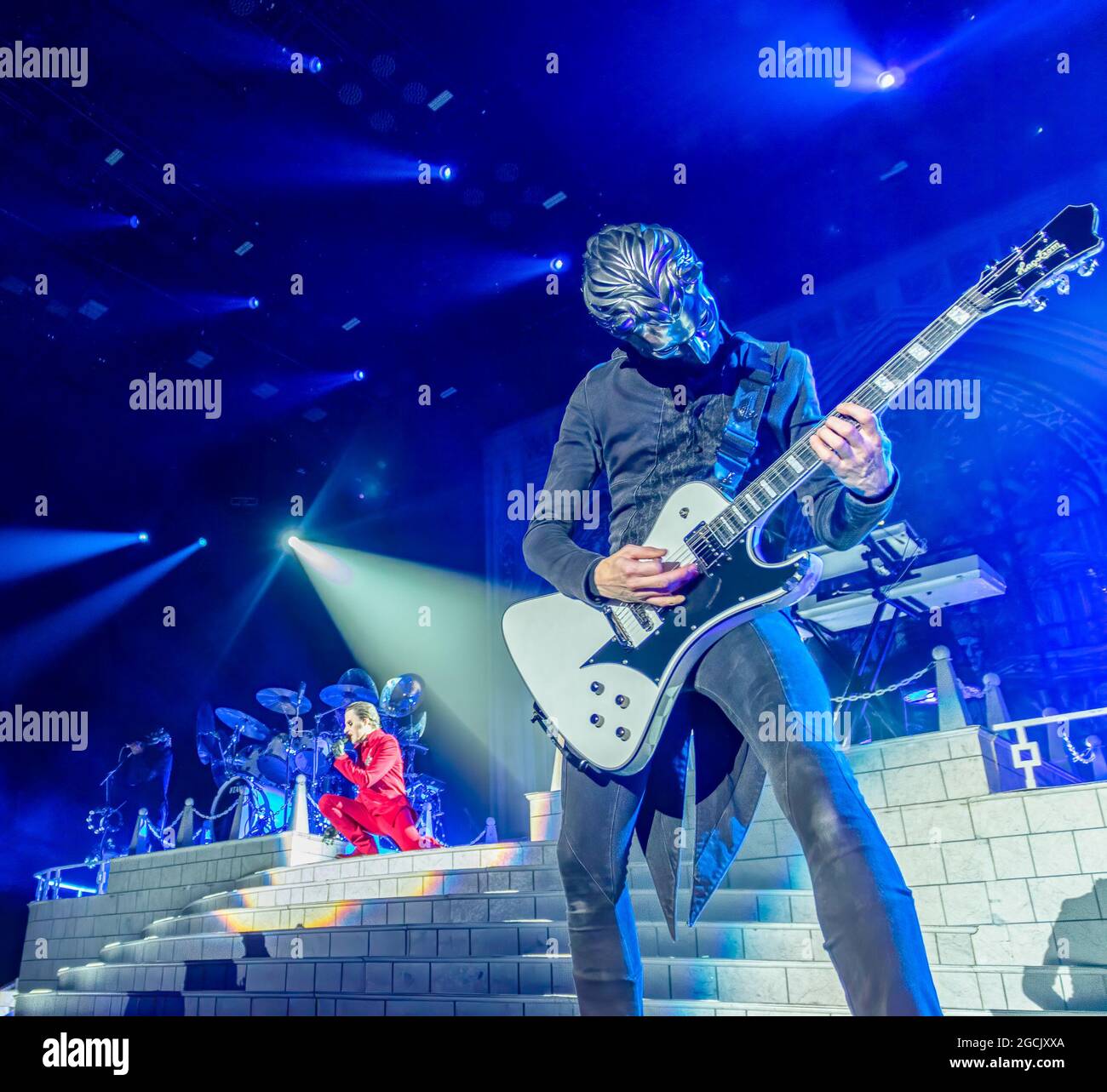 LONDON, UNITED KINGDOM - Nov 22, 2019: A guitarist ''nameless ghoul ...