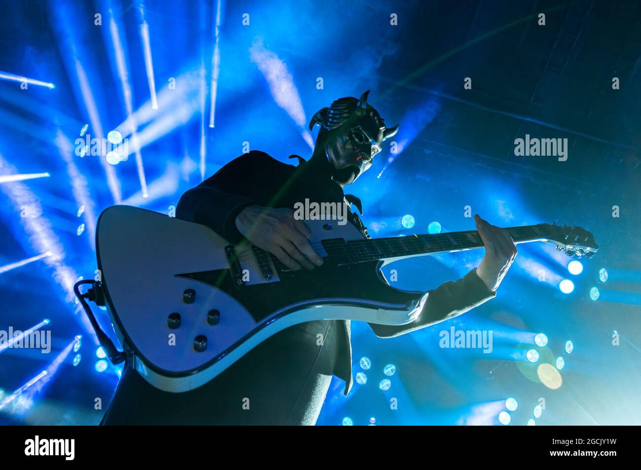 LONDON, UNITED KINGDOM - Nov 22, 2019: A guitarist ''nameless ghoul ...
