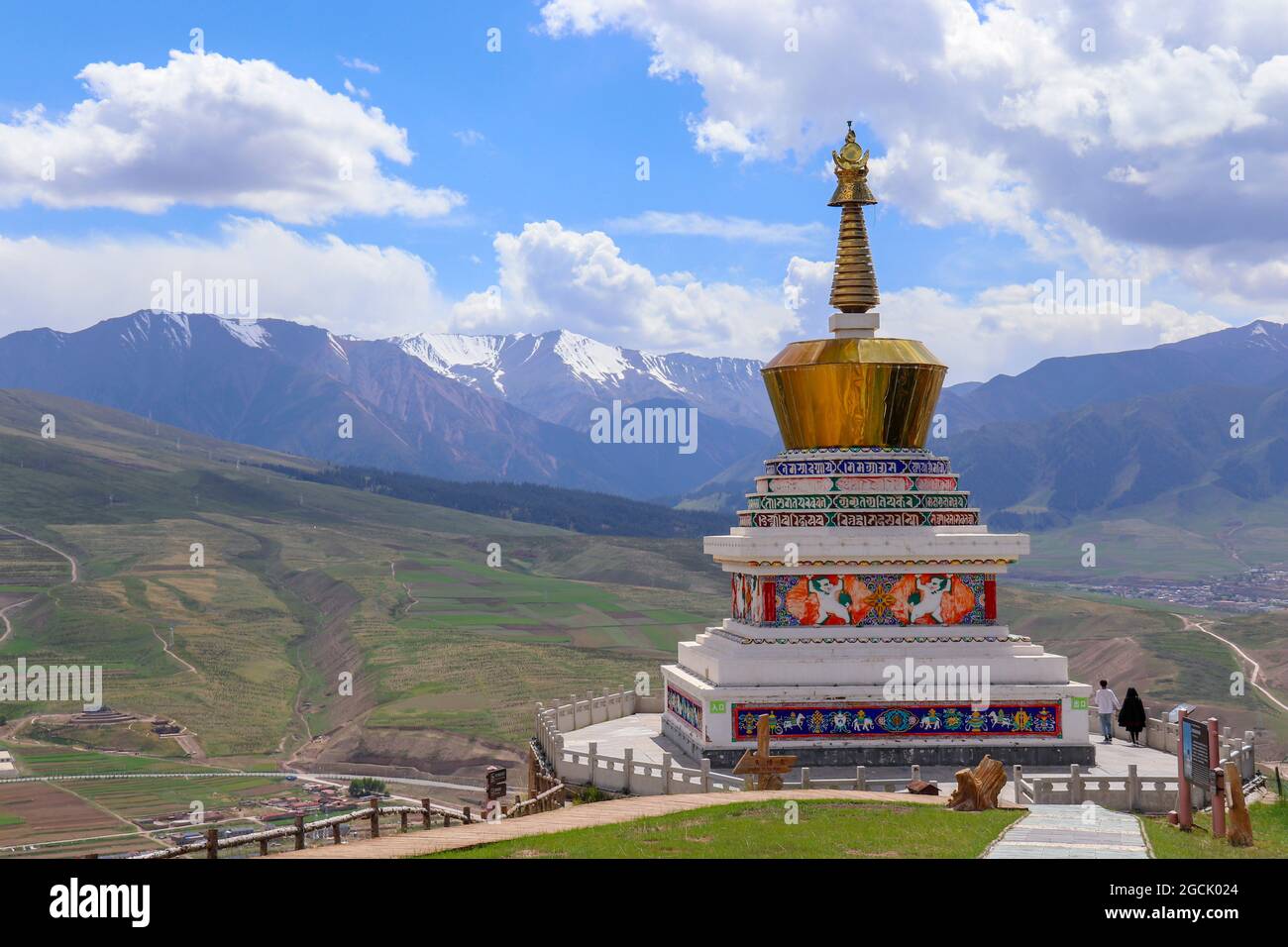 Beautiful nature landscape view of The Qilian Mountain Scenic Area ...