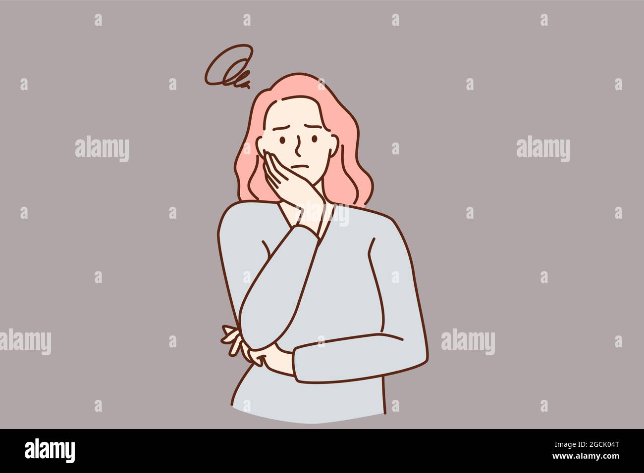 Frustration Cartoon Girl