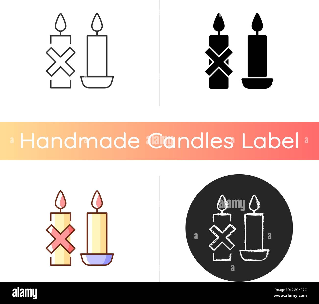 Wax label icon flat Stock Vector Images - Alamy