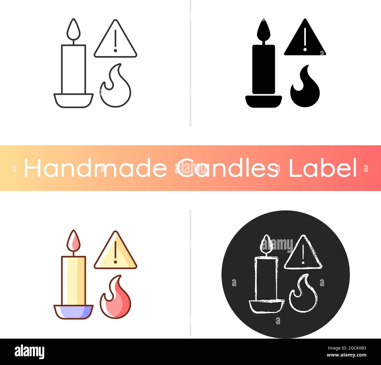 Candle warning label hi-res stock photography and images - Alamy