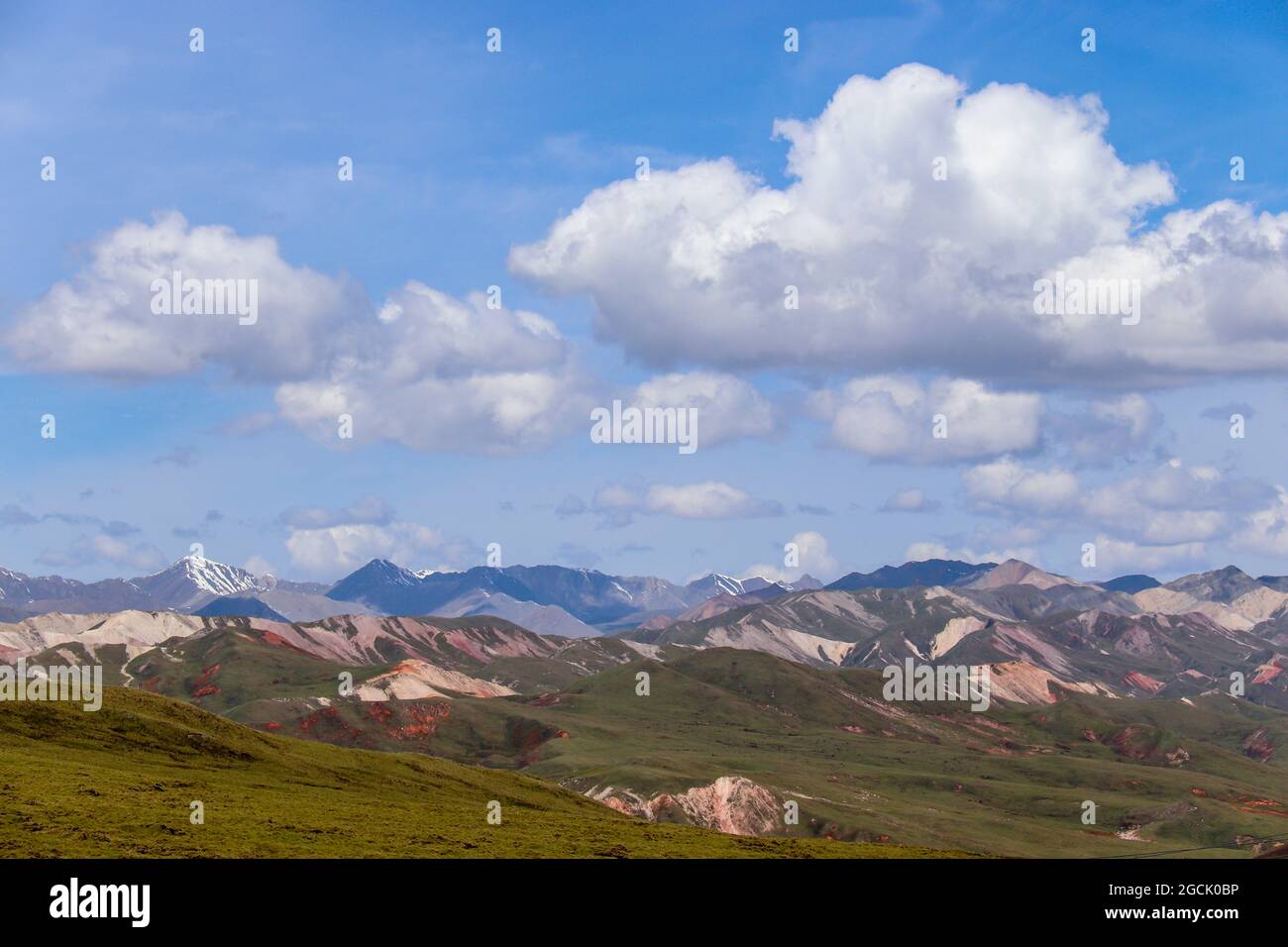 Beautiful nature landscape view of The Qilian Mountain Scenic Area ...