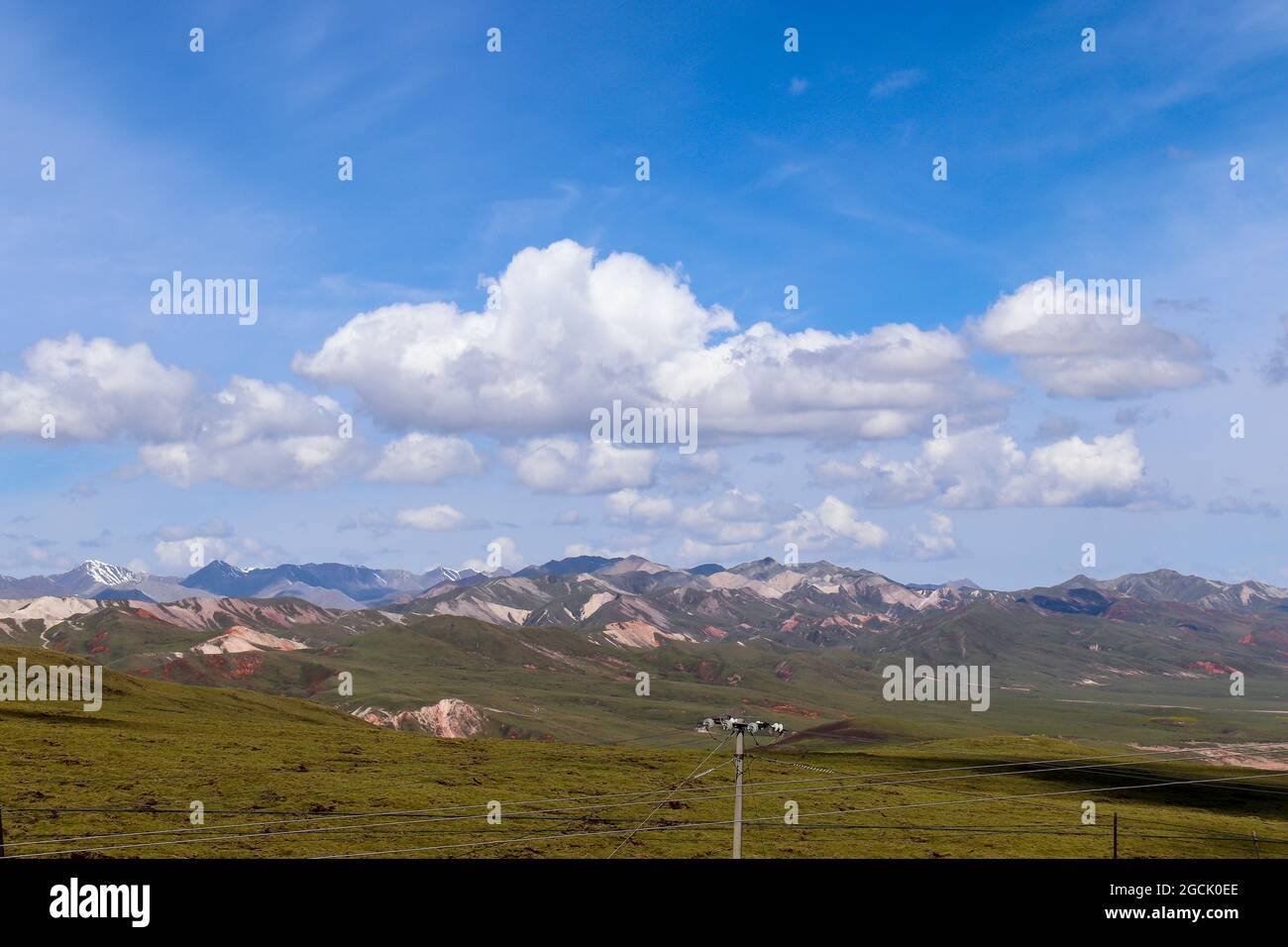 Beautiful nature landscape view of The Qilian Mountain Scenic Area ...