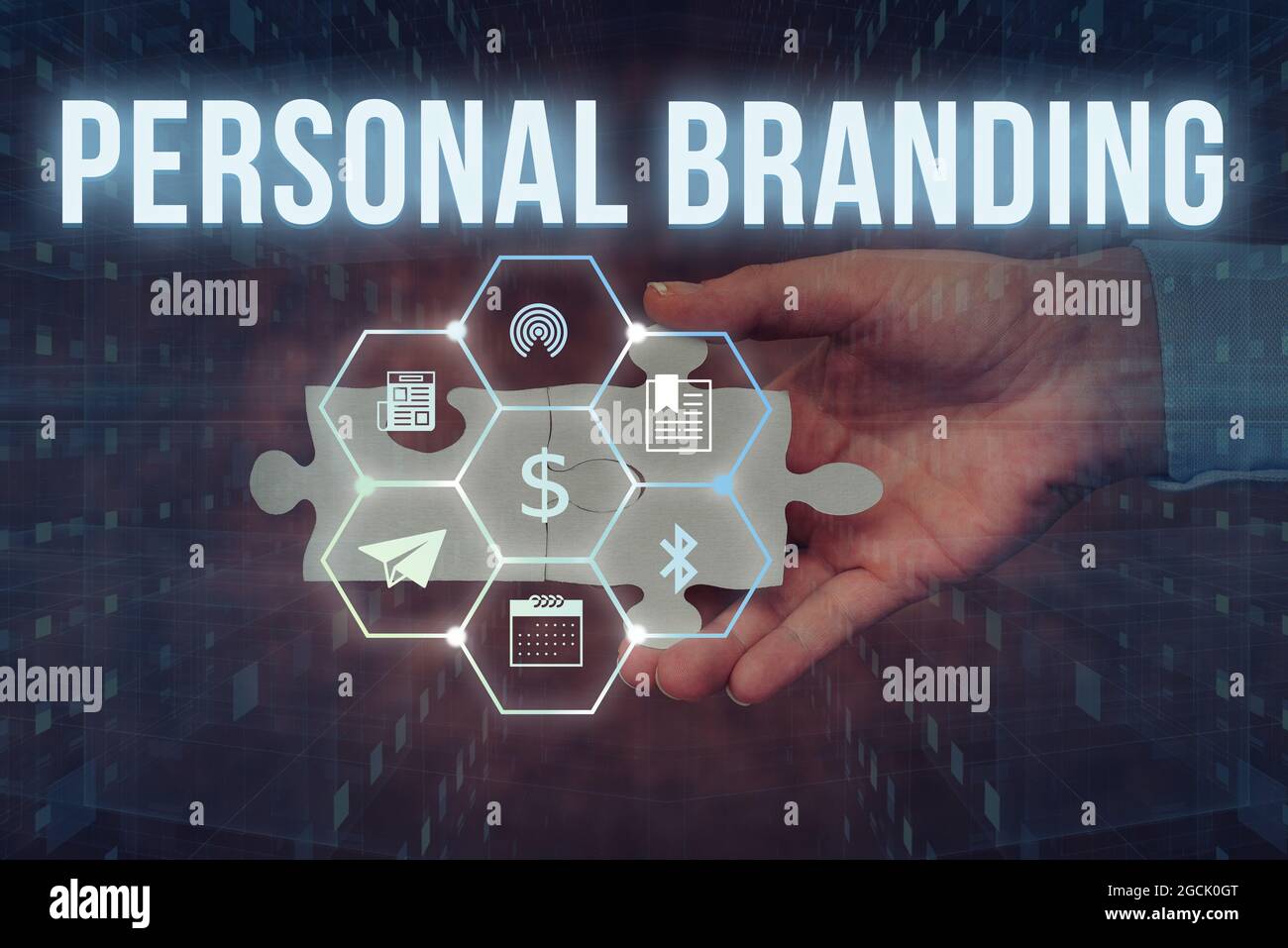 Conceptual caption Personal Branding. Business approach process of ...