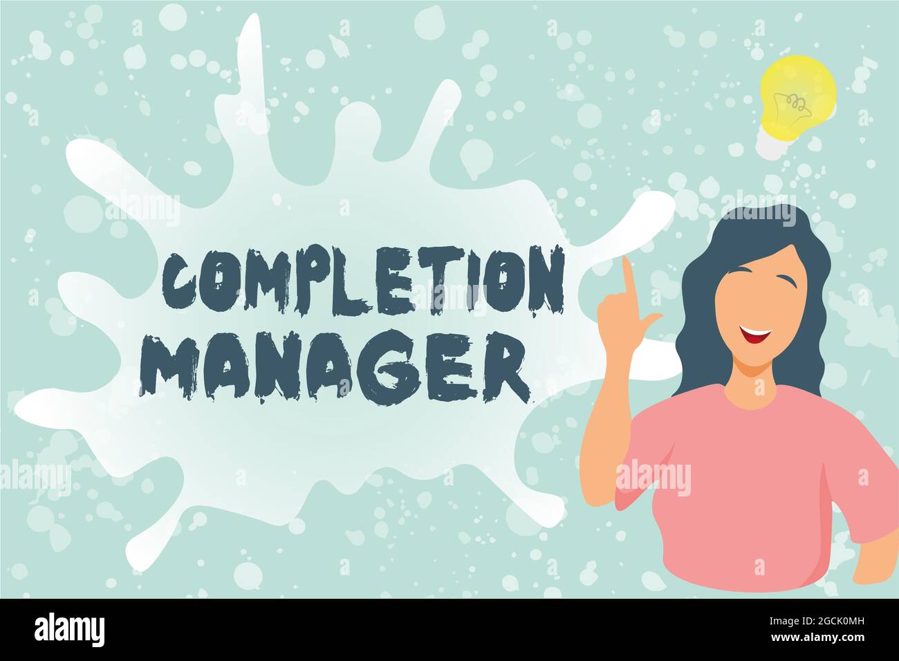 Conceptual caption Completion Manager. Business overview oversees all ...