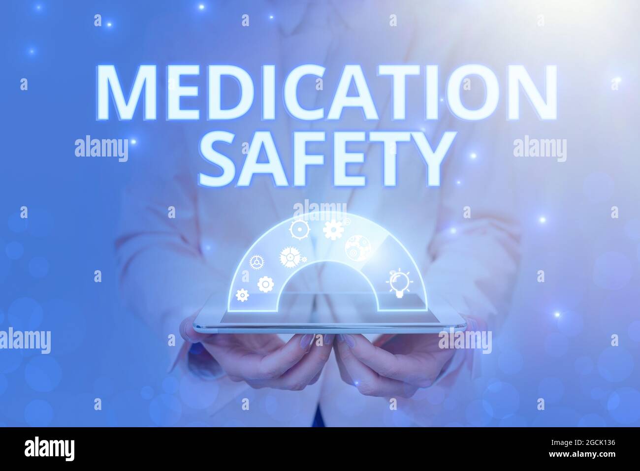 Sign displaying Medication Safety. Business showcase freedom from ...