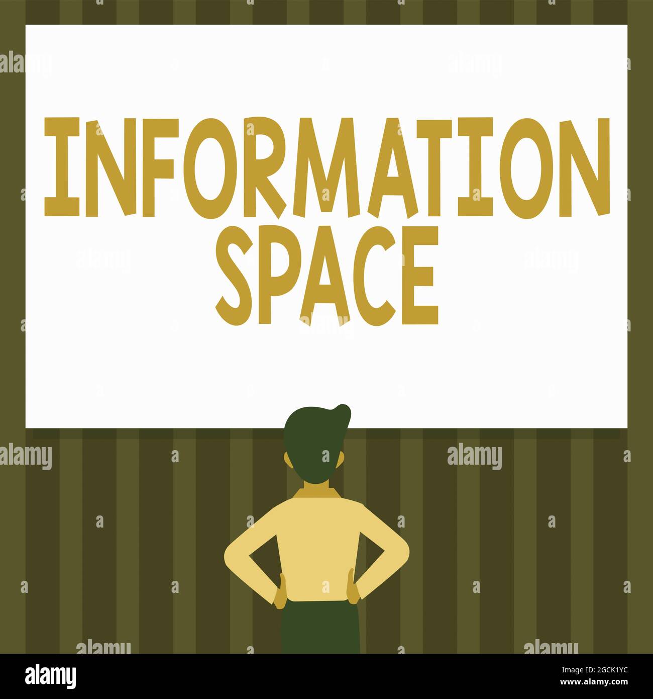 Hand writing sign Information Space. Business concept place especially ...