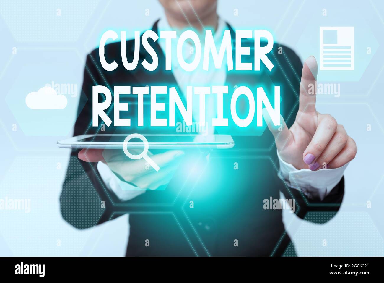 Sign displaying Customer Retention. Business approach Actions or ...