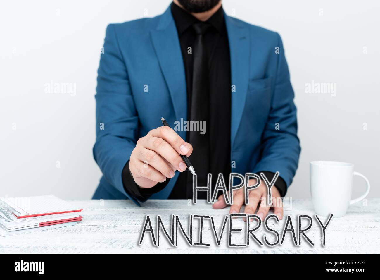 Sign displaying Happy Anniversary. Business showcase The annually ...