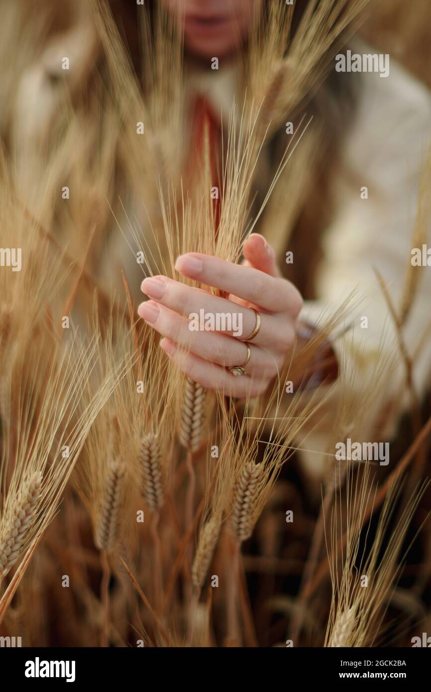 Touching finger to spike hi-res stock photography and images - Alamy