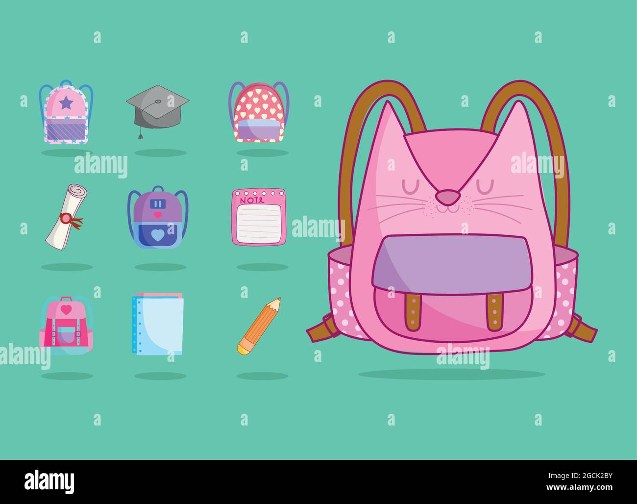 cartoon school set Stock Vector Image & Art - Alamy