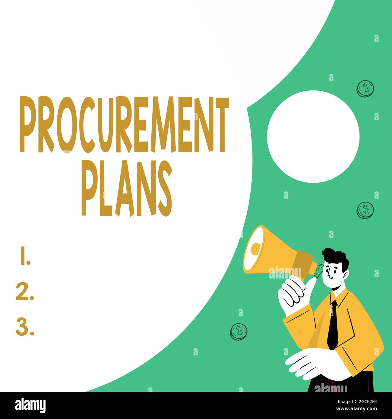 Conceptual display Procurement Plans. Business showcase determining the ...