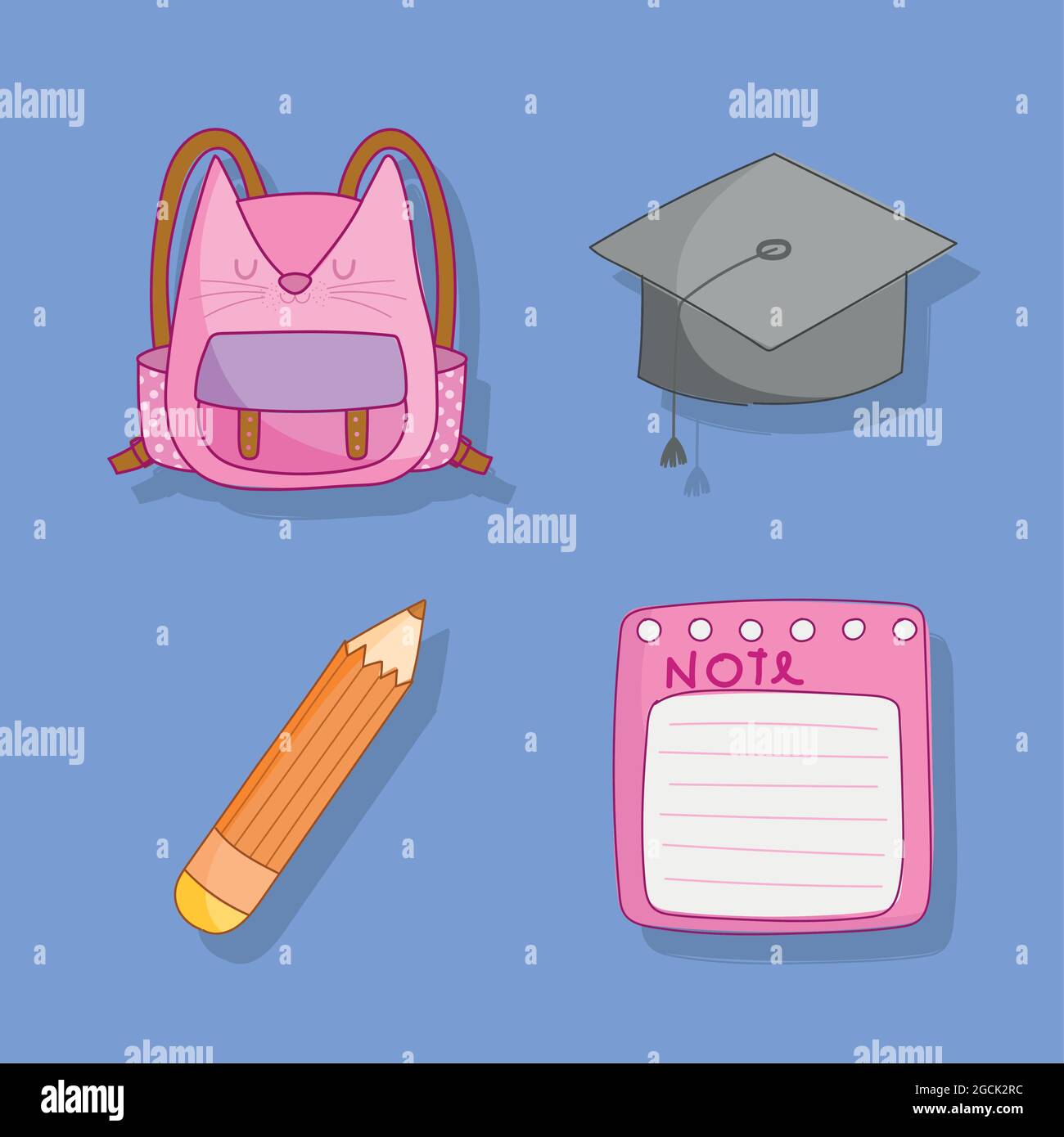 set of school Stock Vector Image & Art - Alamy
