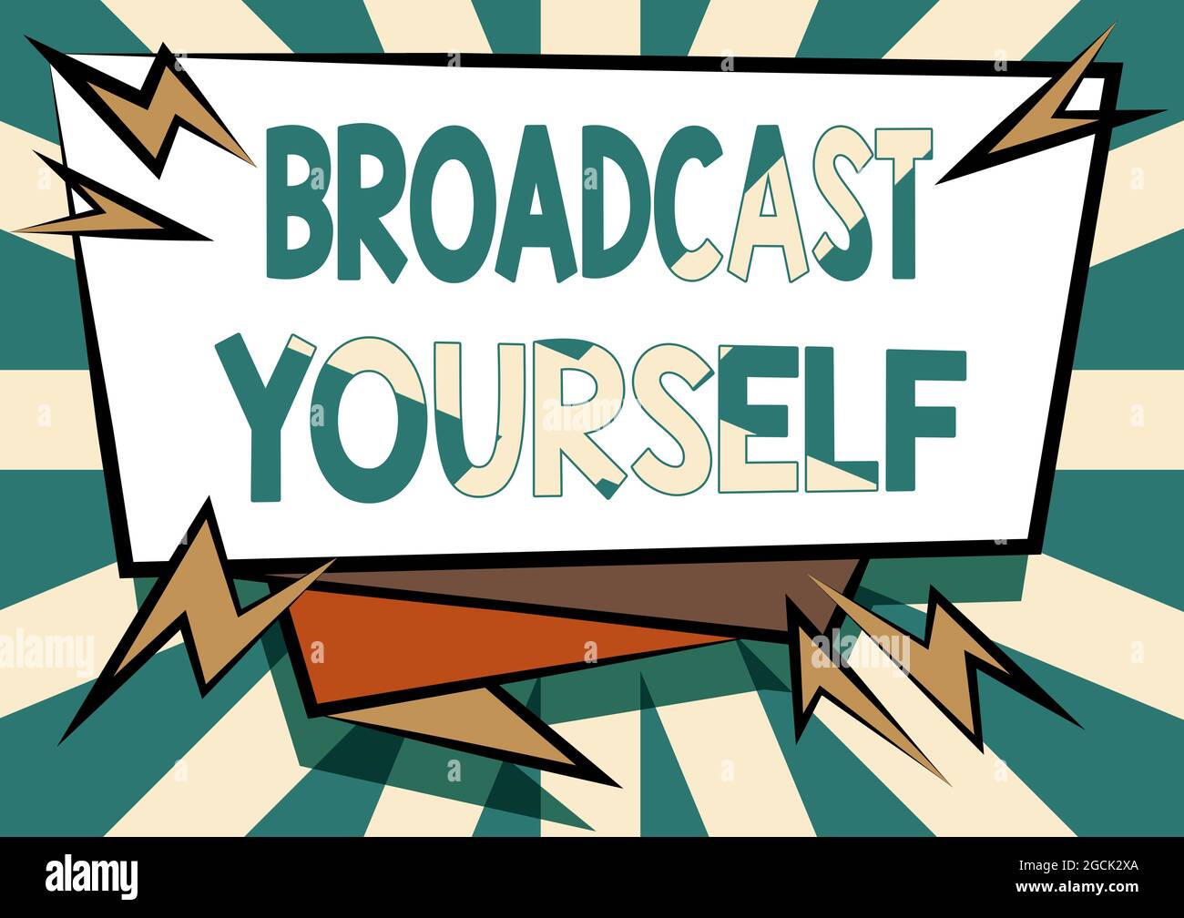 Text sign showing Broadcast Yourself. Internet Concept broadcasting ...