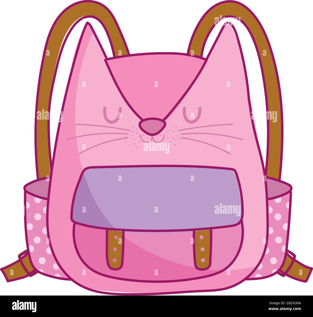 cute pink backpack Stock Vector Image & Art - Alamy