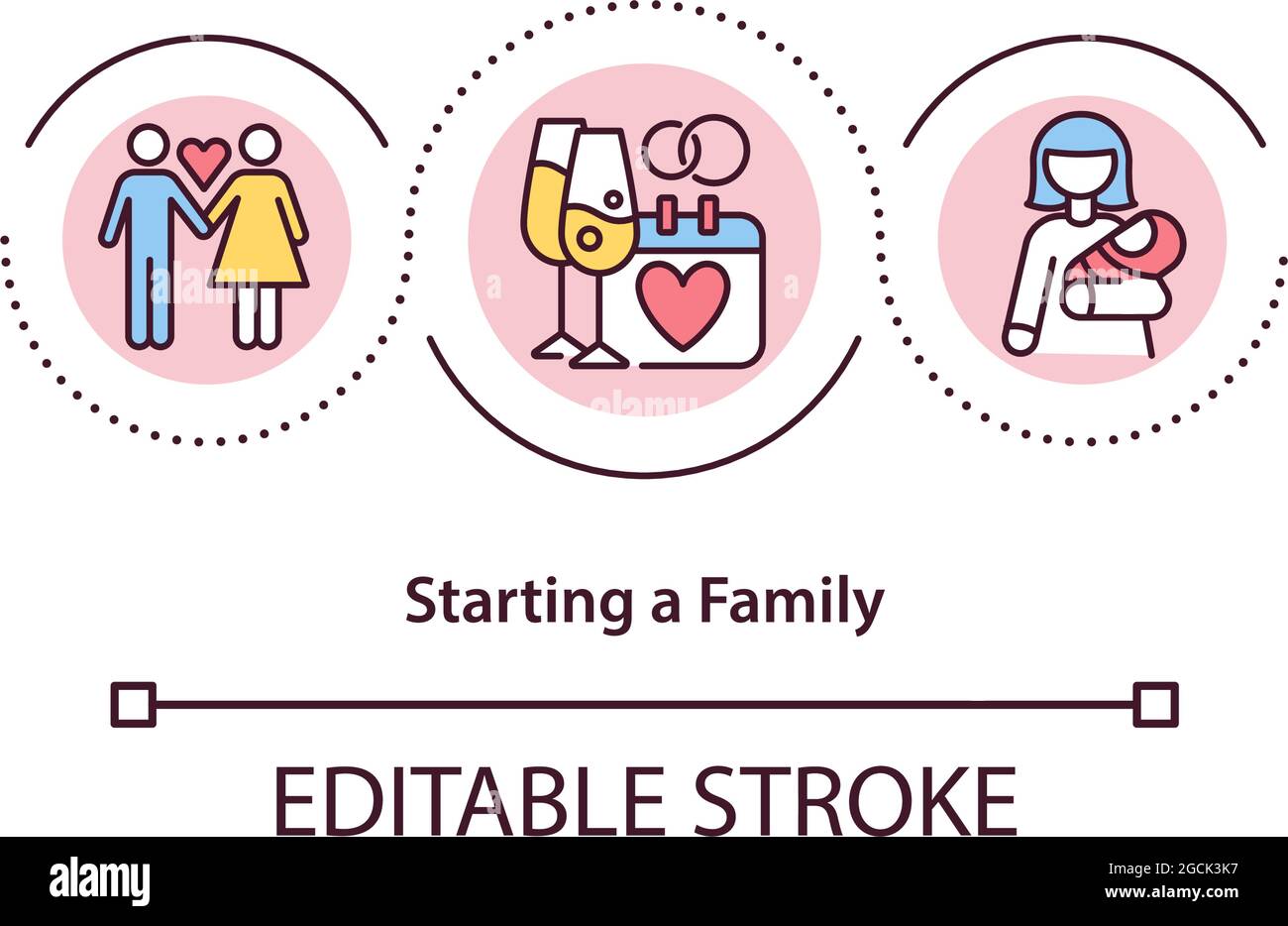 Starting family concept icon Stock Vector Image & Art - Alamy