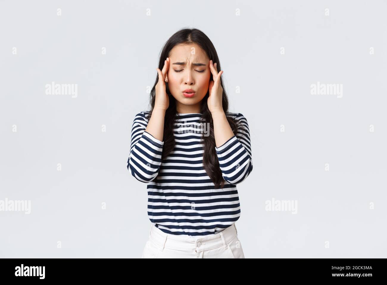 Lifestyle, beauty and fashion, people emotions concept. Young female ...