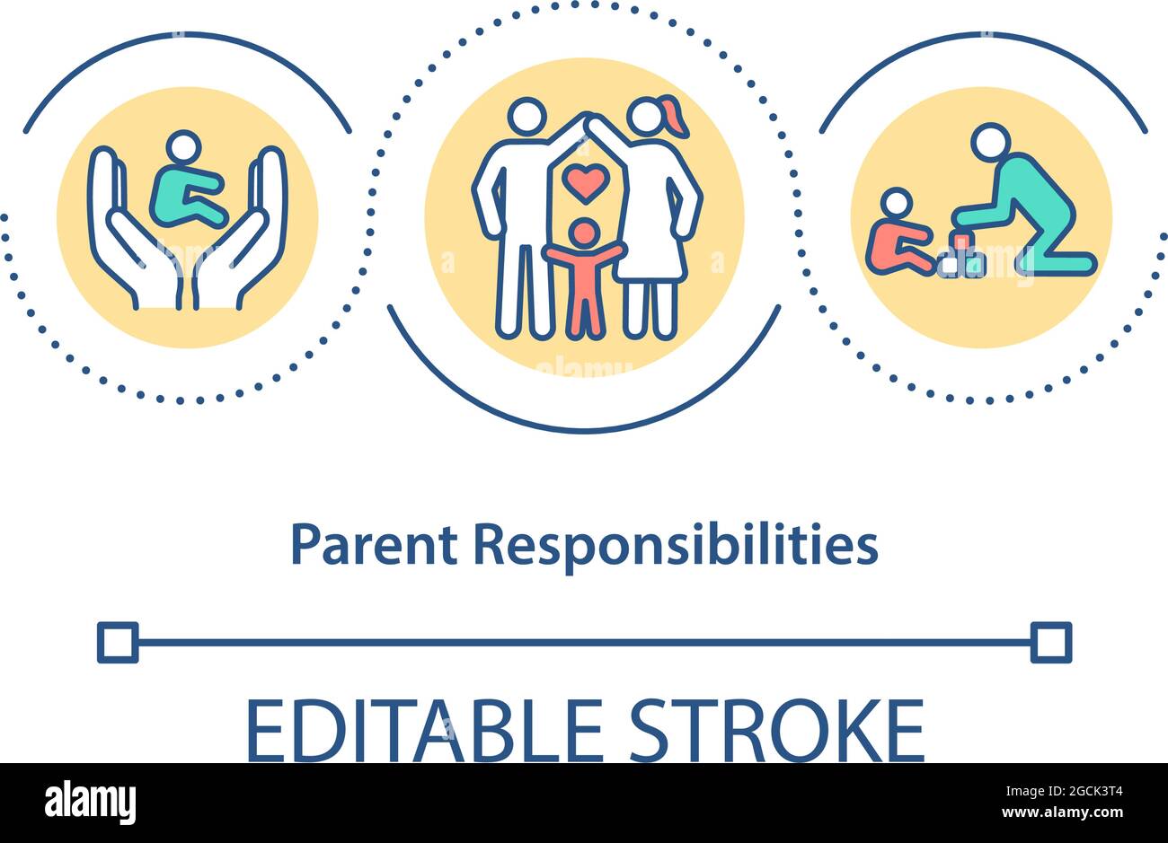 Parent responsibilities concept icon Stock Vector Image & Art - Alamy