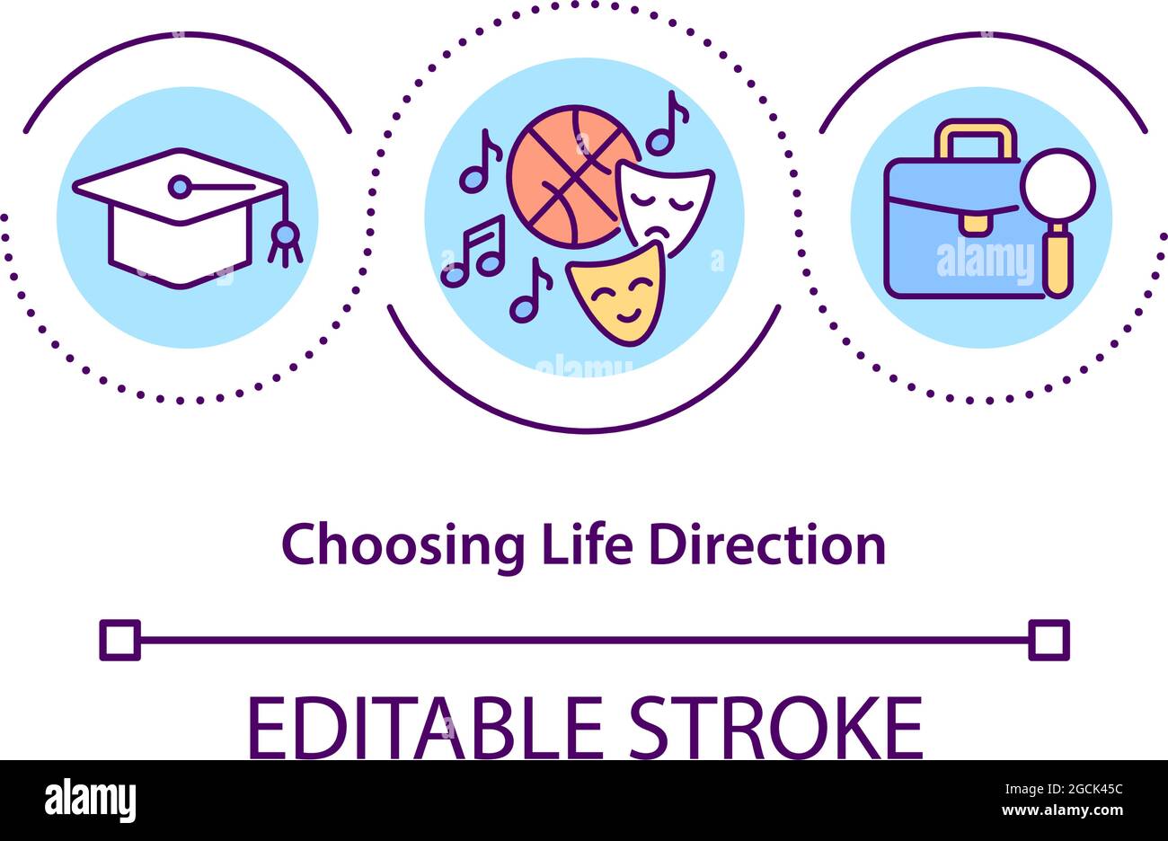 Choosing life direction concept icon Stock Vector Image & Art - Alamy