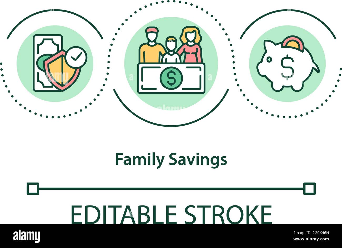 Family savings concept icon Stock Vector Image & Art - Alamy