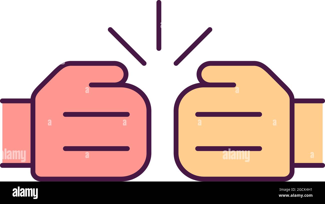 Rivalry sign RGB color icon Stock Vector Image & Art - Alamy