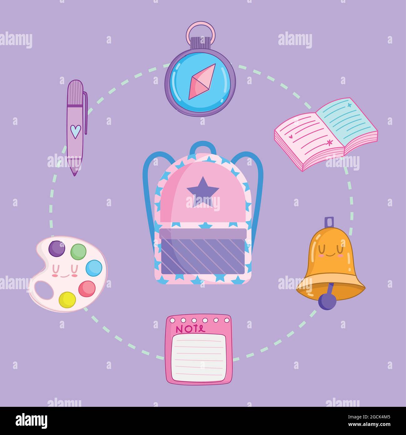 school cute cartoon Stock Vector Image & Art - Alamy