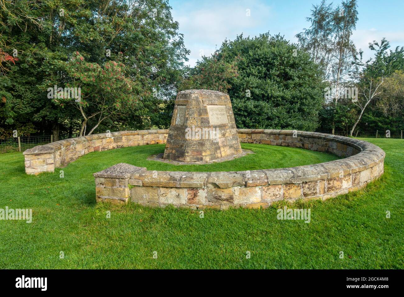 Monument to the Battle of Roslin (1303), said to be the 'bloodiest ...