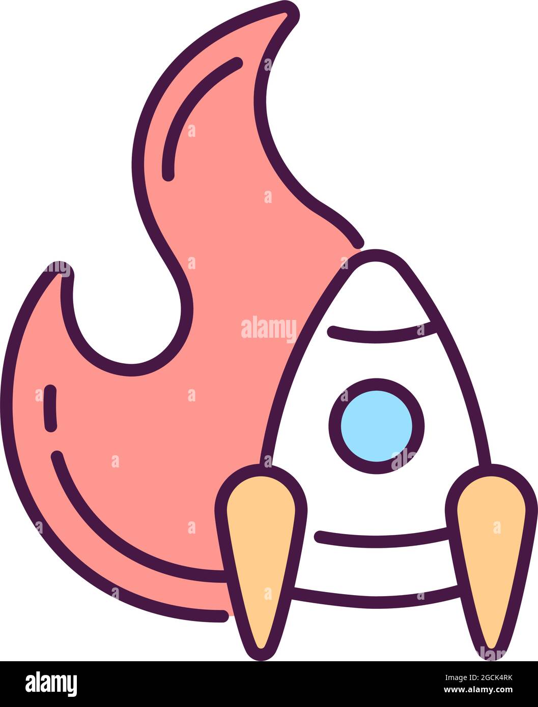 Start up launch RGB color icon Stock Vector Image & Art - Alamy