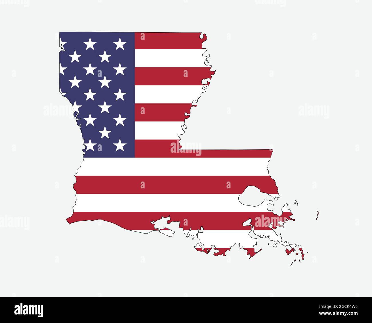 Us state louisiana map hi-res stock photography and images - Alamy