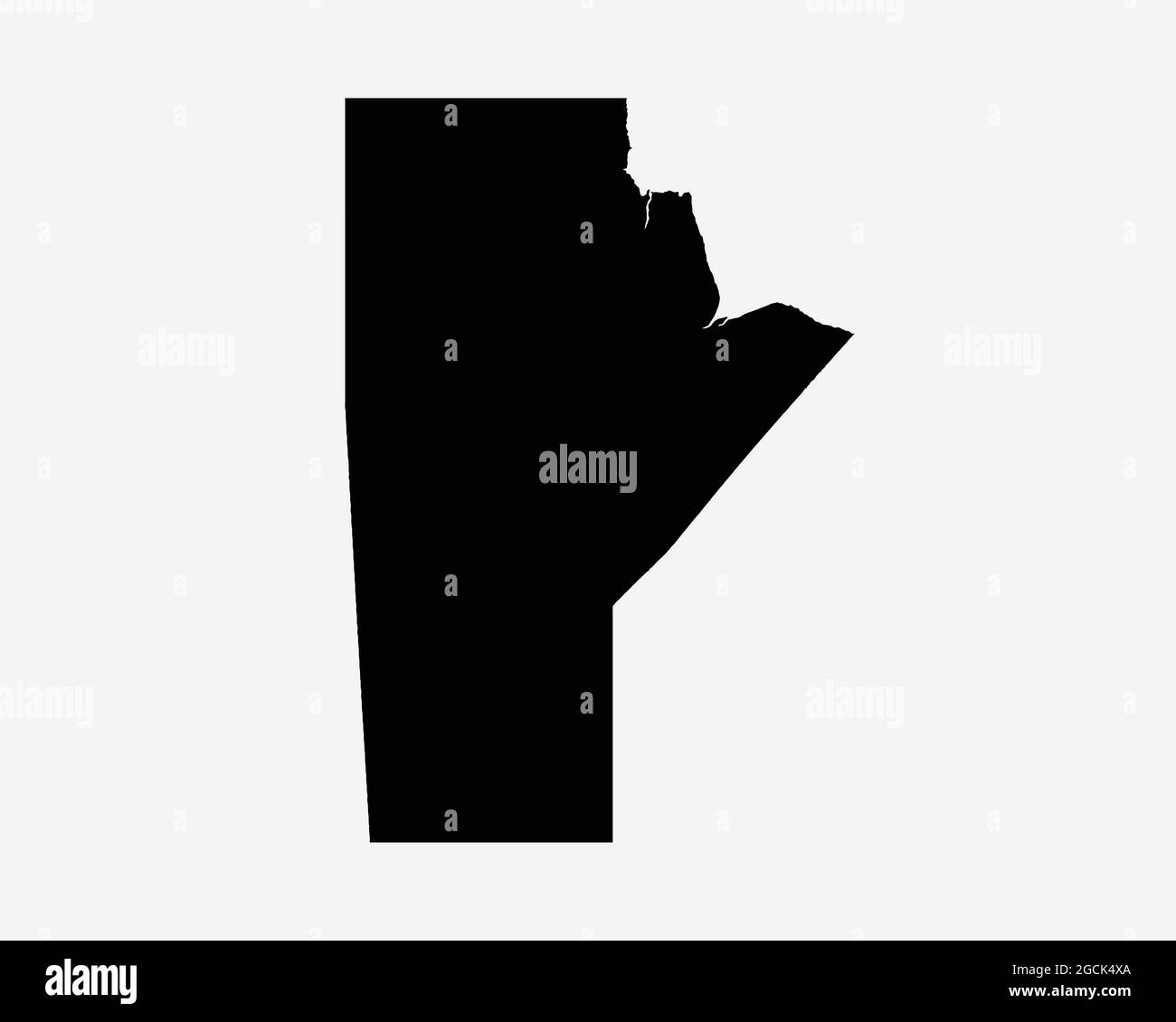 Manitoba Canada Map Black Silhouette. MB, Canadian Province Shape ...