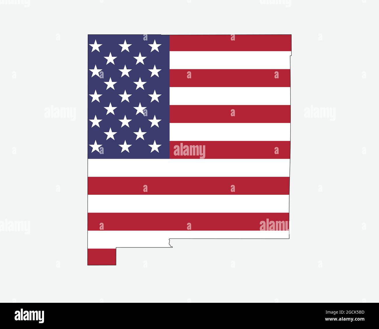 New Mexico Map on American Flag. NM, USA State Map on US Flag. EPS ...