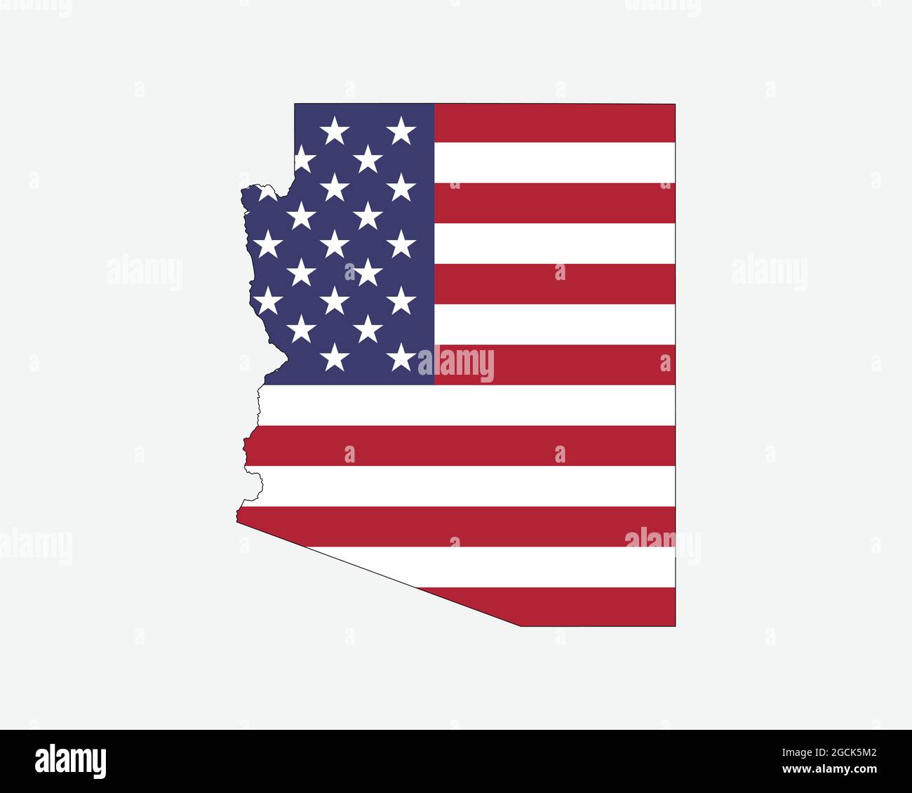 Arizona Map on American Flag. AZ, USA State Map on US Flag. EPS Vector ...