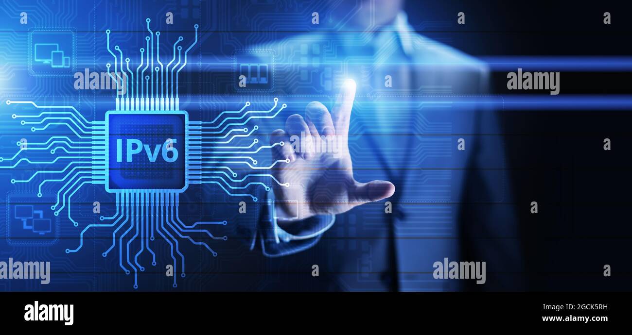 Ipv6 network protocol standard internet communication concept on ...