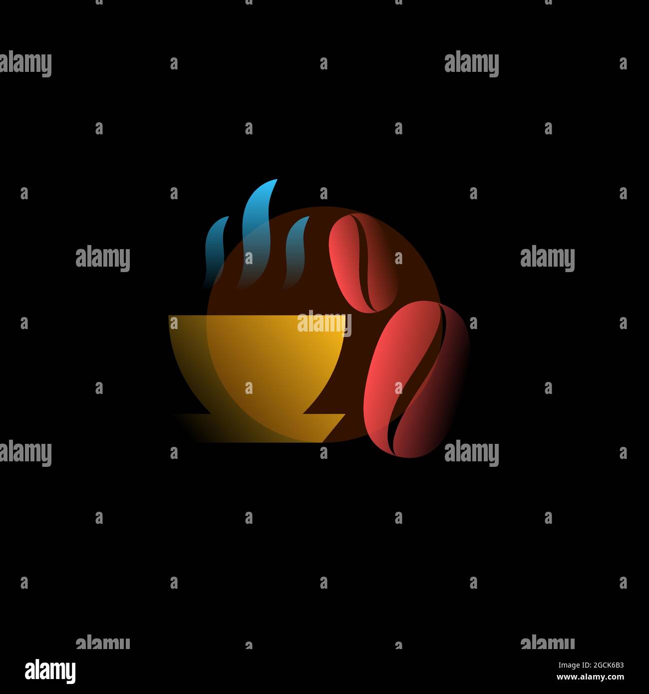 Detailed latte art Stock Vector Images - Alamy