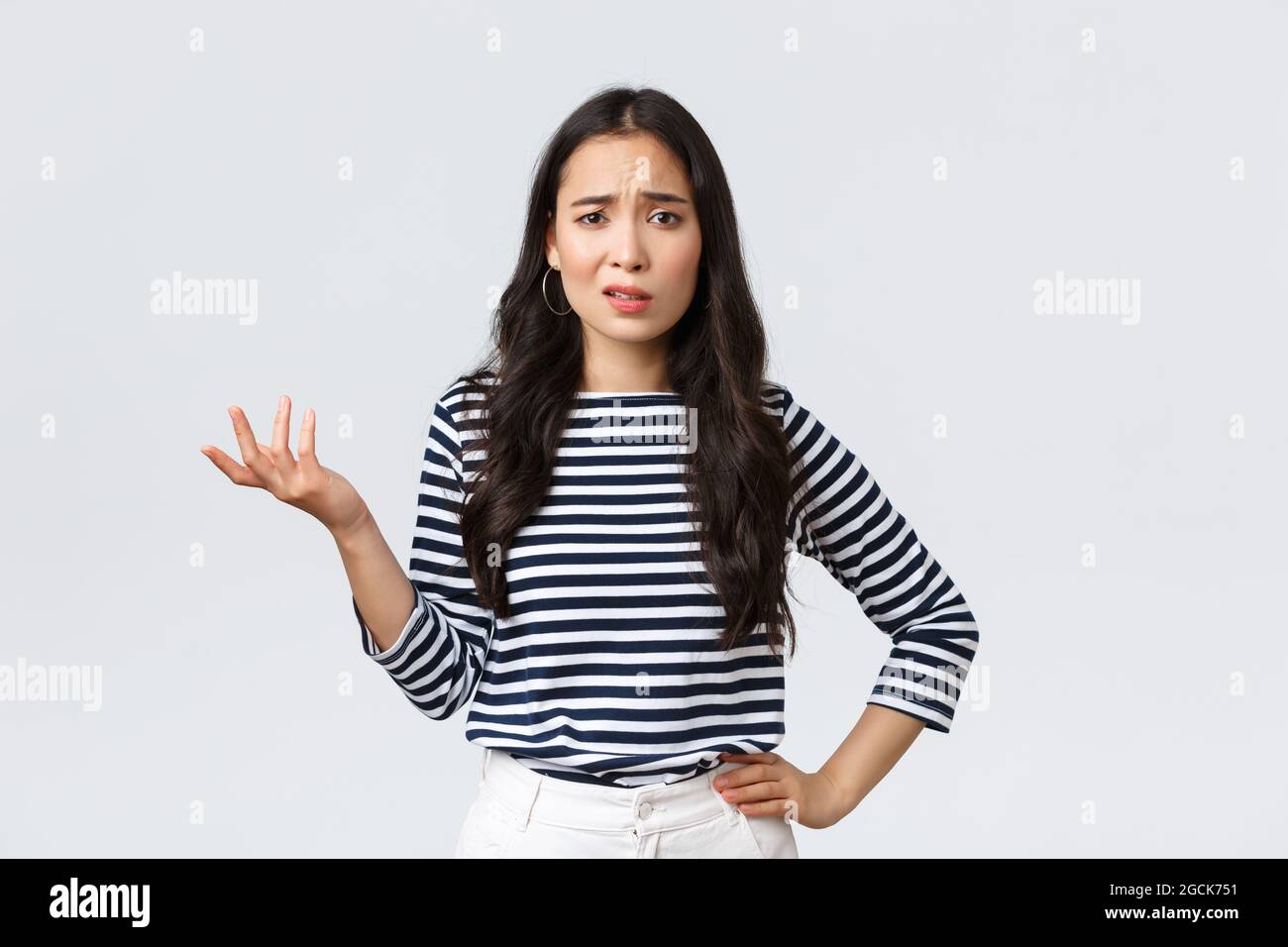 Lifestyle, beauty and fashion, people emotions concept. Unbothered and ...