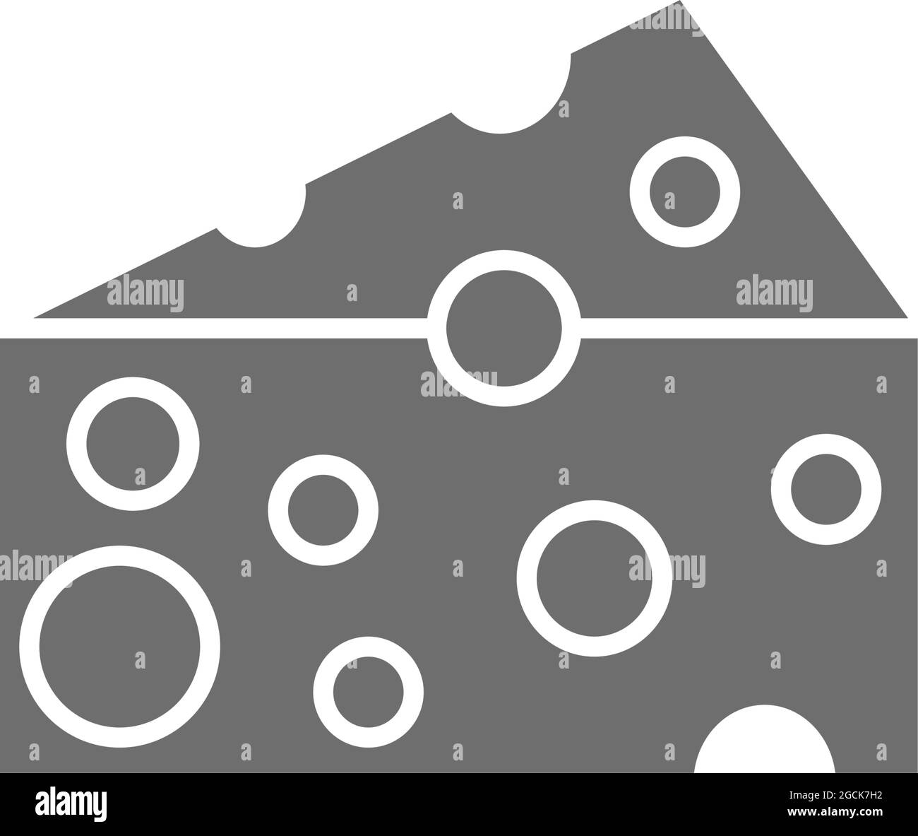 Italian cheese, parmesan grey icon. Isolated on white background Stock ...