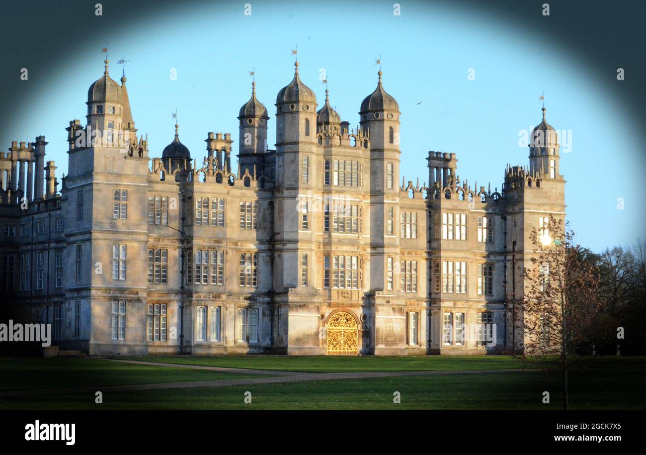 Burghley House Golden Gates Stock Photo - Alamy