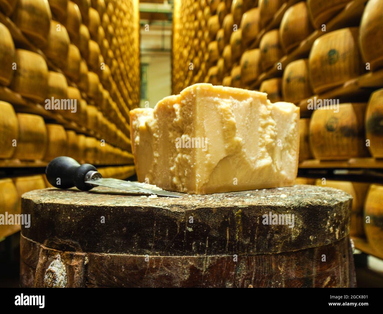 Gourmet block of parmesan cheese in a cheese store Stock Photo - Alamy