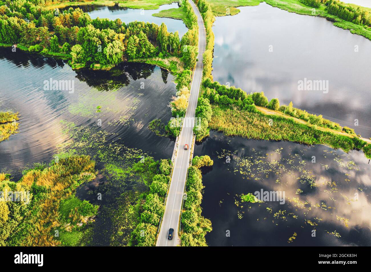 Rural summer sunset Stock Photo - Alamy