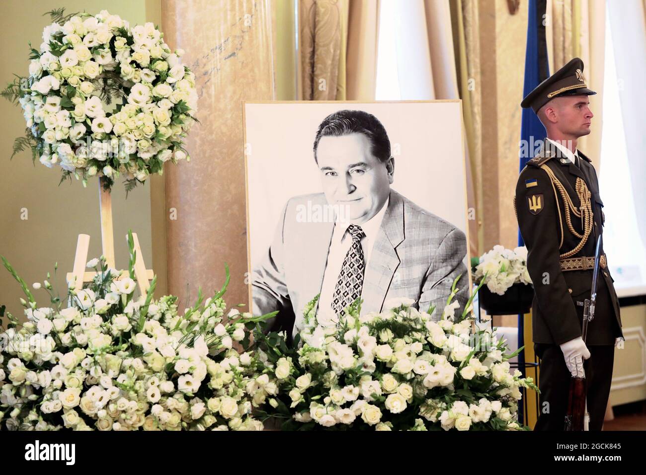 KYIV, UKRAINE - AUGUST 7, 2021 - The portrait of Ukrainian statesman ...