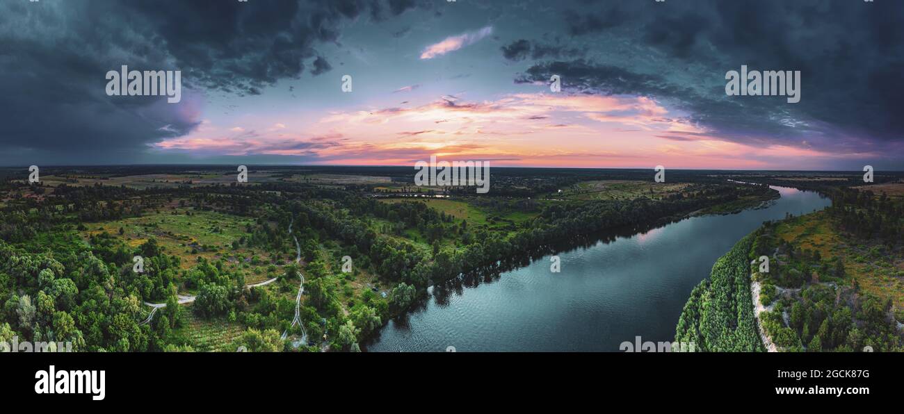 Rural summer sunset Stock Photo - Alamy