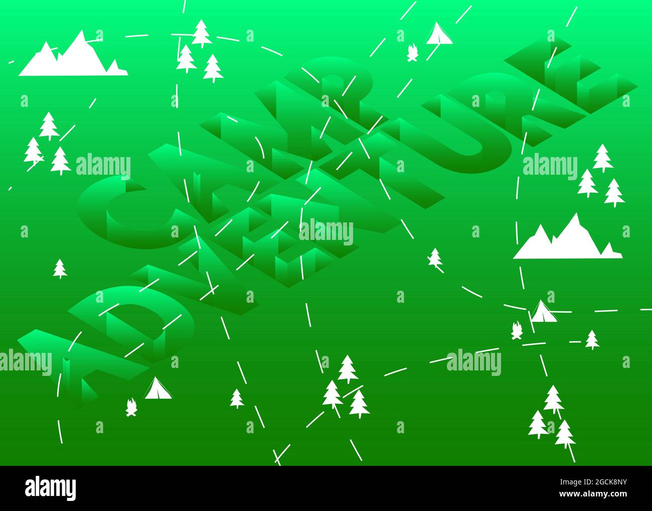 Camp Adventure text. Camping, Hiking, Adventure for kids and teenagers ...