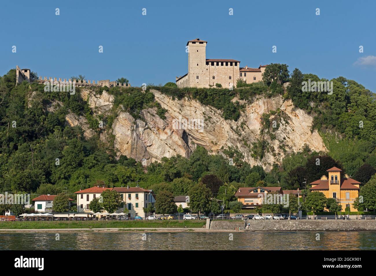 castle, Angera, Lake Maggiore, Lombardy, Italy Stock Photo - Alamy
