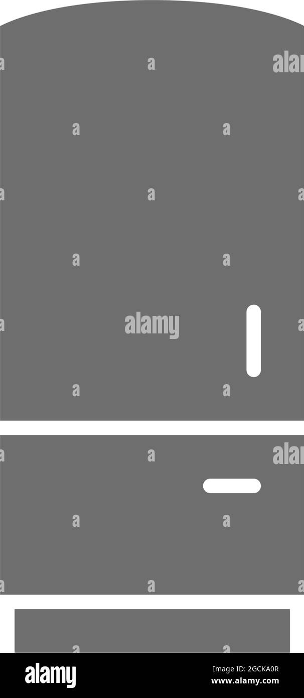 Built in refrigerator, retro fridge grey icon Stock Vector Image & Art ...