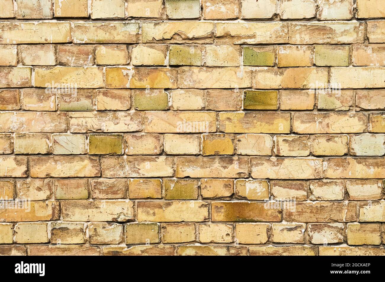Old yellow brick wall, grunge background. Copy space for text Stock ...