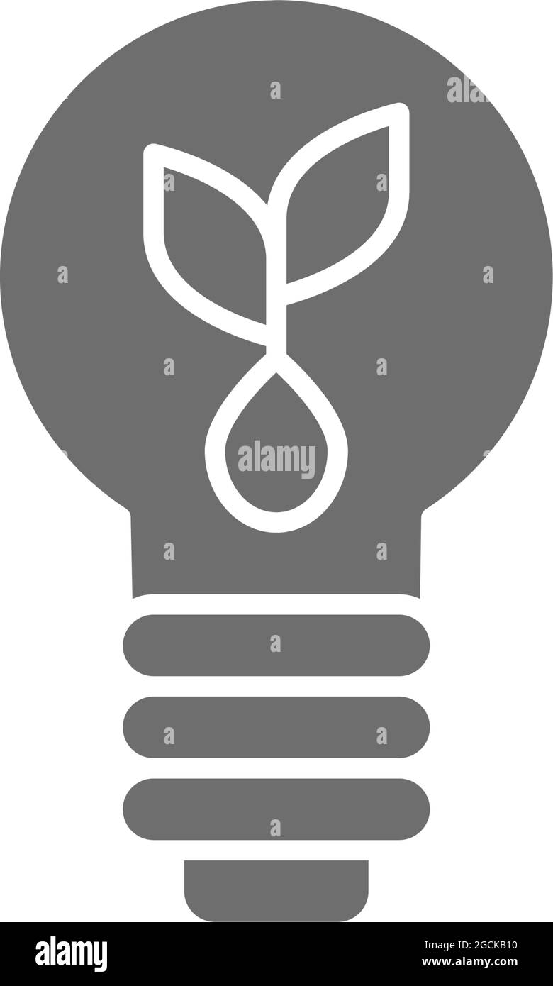 Light bulb icon seedling Cut Out Stock Images & Pictures - Alamy