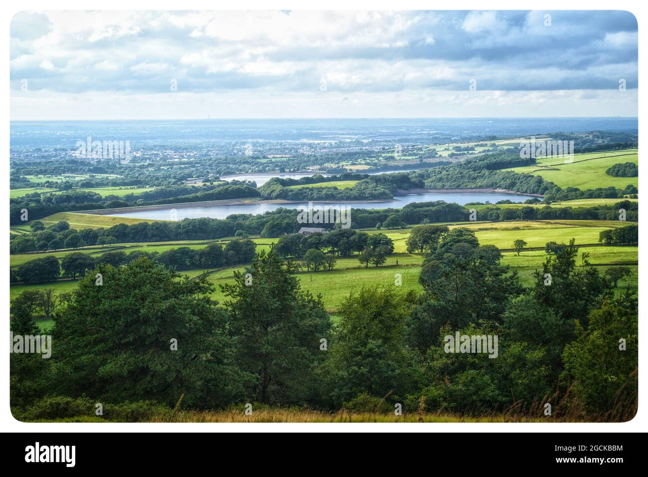 Landscape View from the top of Rivington Stock Photo - Alamy