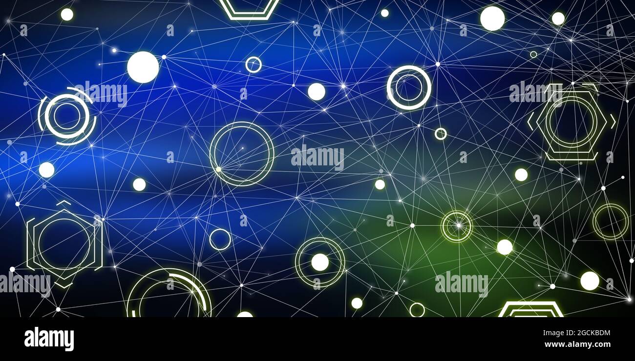 Illustration of a digital network concept Stock Photo - Alamy